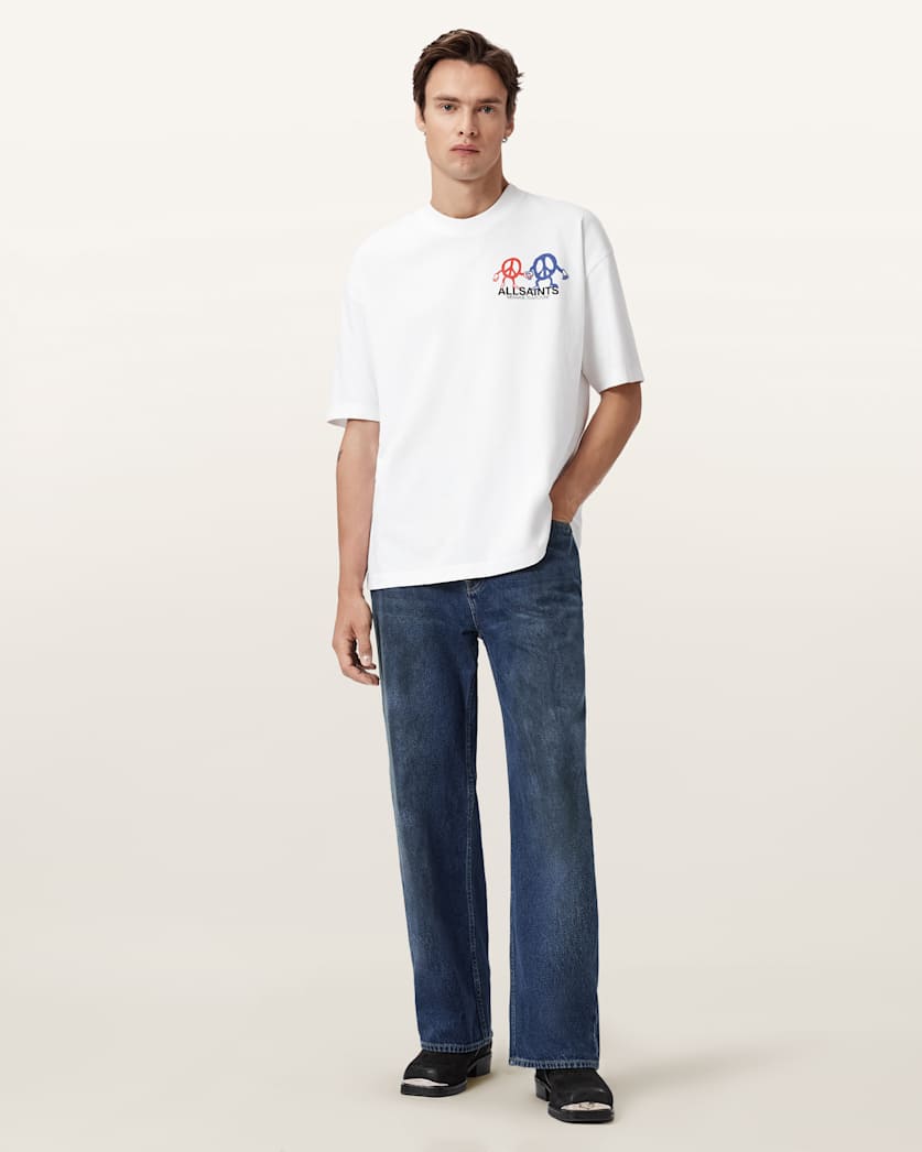 Bedfellow Oversized Graphic T-Shirt Optic White | ALLSAINTS